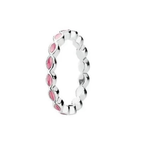 Pandora | Jewelry | Pandora Better Together Pink Silver Enamel Ring ...